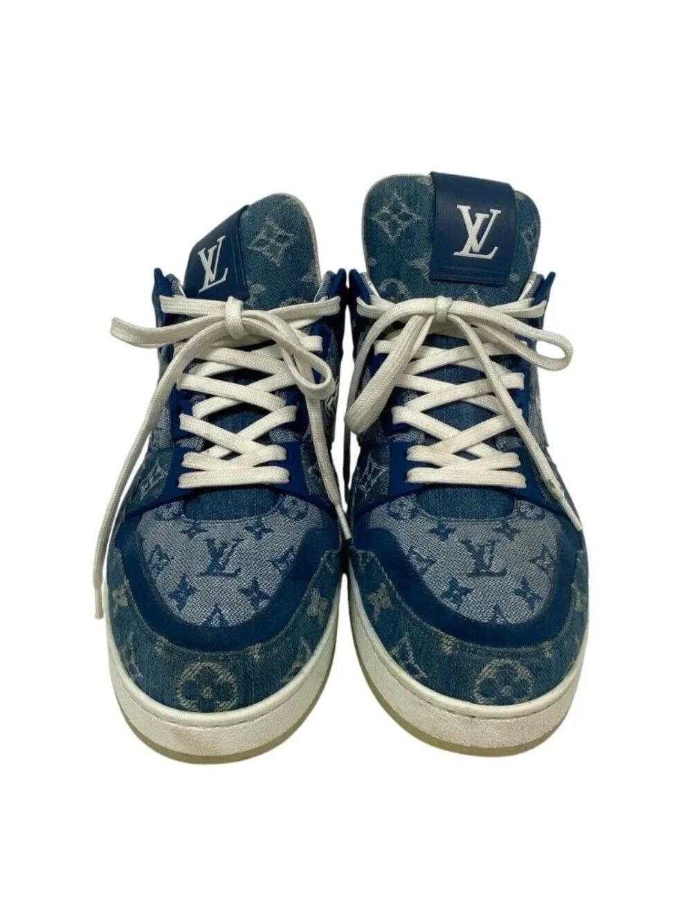 Louis Vuitton | Shoes | Louis Vuitton Monogram Denim Lv Trainer ...
